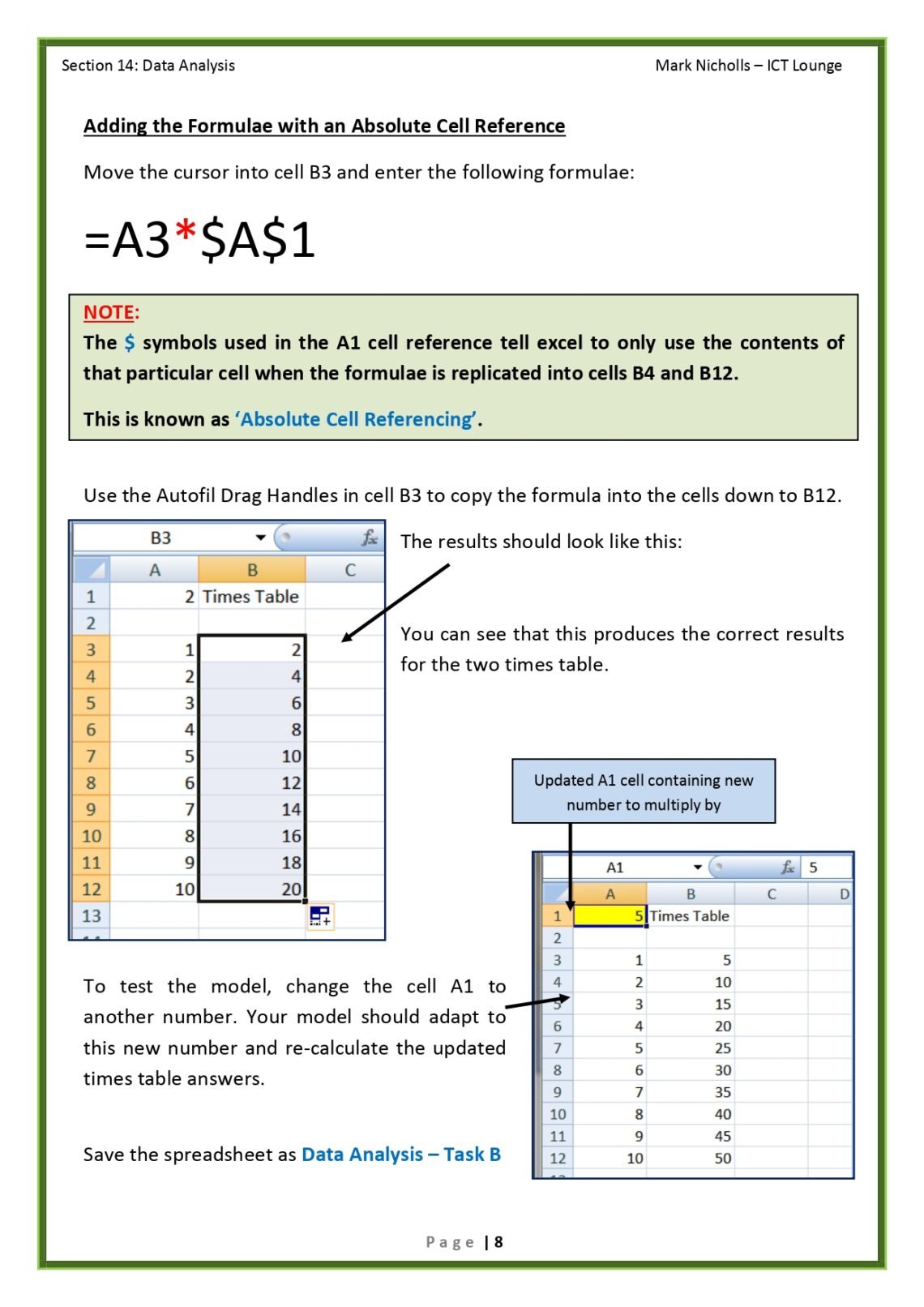 Data Analysis by MS Excel PDF - Connect 4 Techs