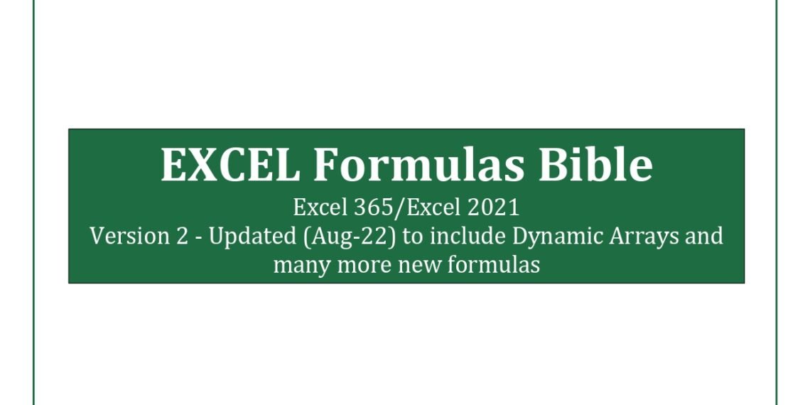 Unlock the Power of Excel with Our ‘Excel Formulas Bible PDF’