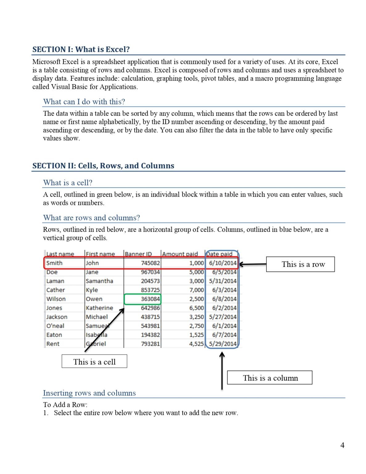 Microsoft Excel Manual PDF - Connect 4 Techs
