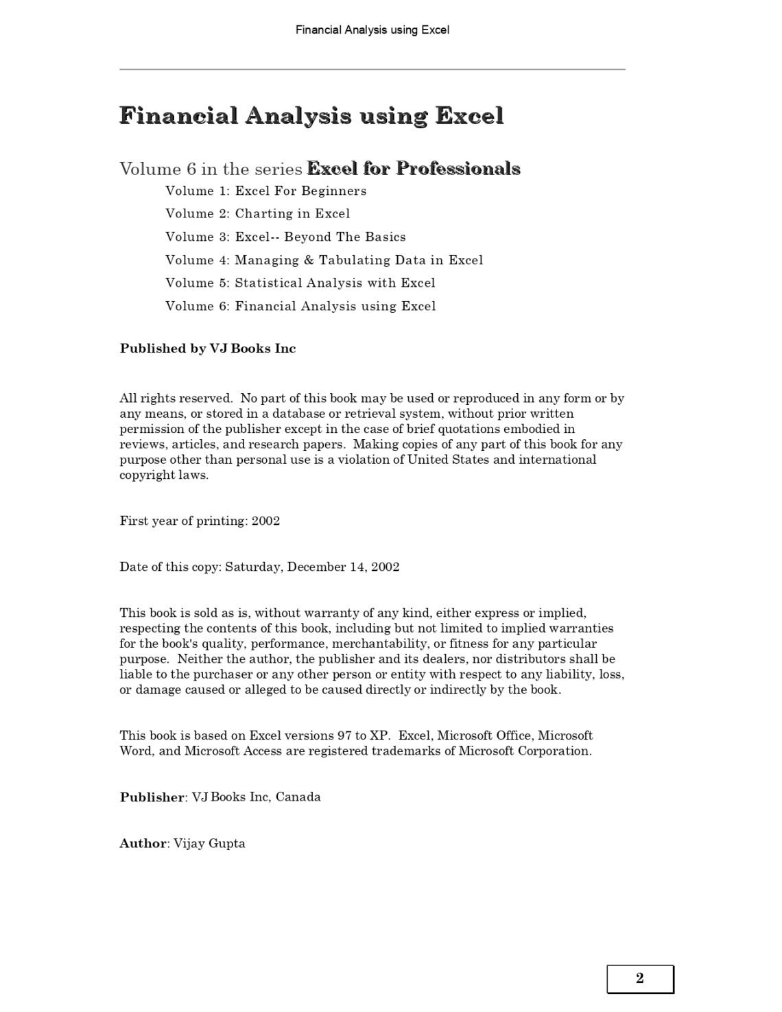 Financial Analysis Using Excel PDF - Connect 4 Techs