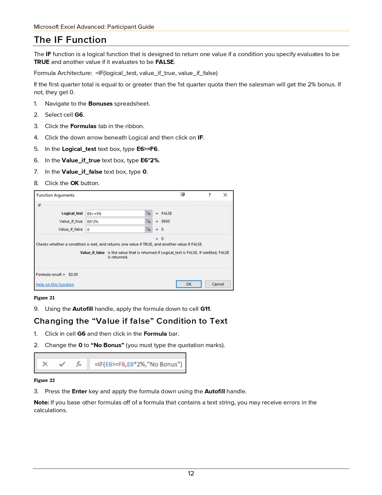 Microsoft Excel Advanced – Participant Guide PDF - Connect 4 Techs